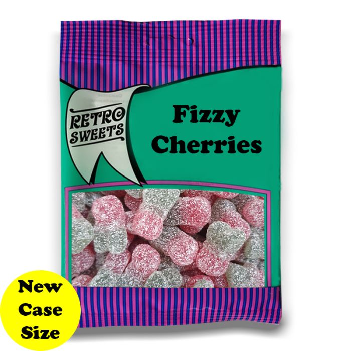 Fizzy Cherries 100g - Wholesale Bagged Sweets - Wholesale Prepacked Sweets