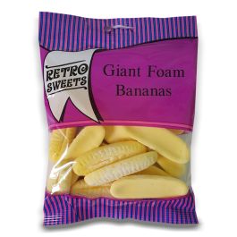 Giant Foam Bananas 150g - Wholesale Bagged Sweets - Wholesale Prepacked ...